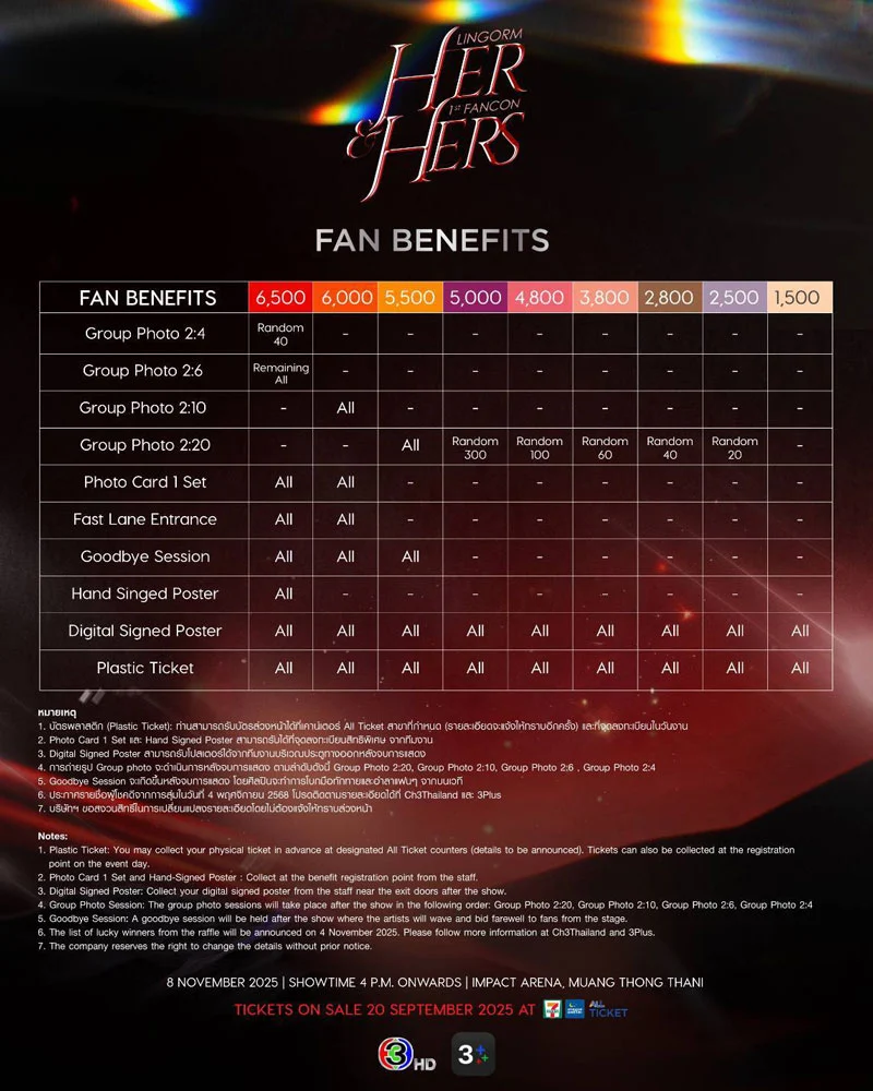 หลิง-ออม ประกาศแฟนคอนใหญ่ HER & HERS LINGORM 1st FANCON จองบัตรเสาร์ที่ 20 กันยายนนี้
